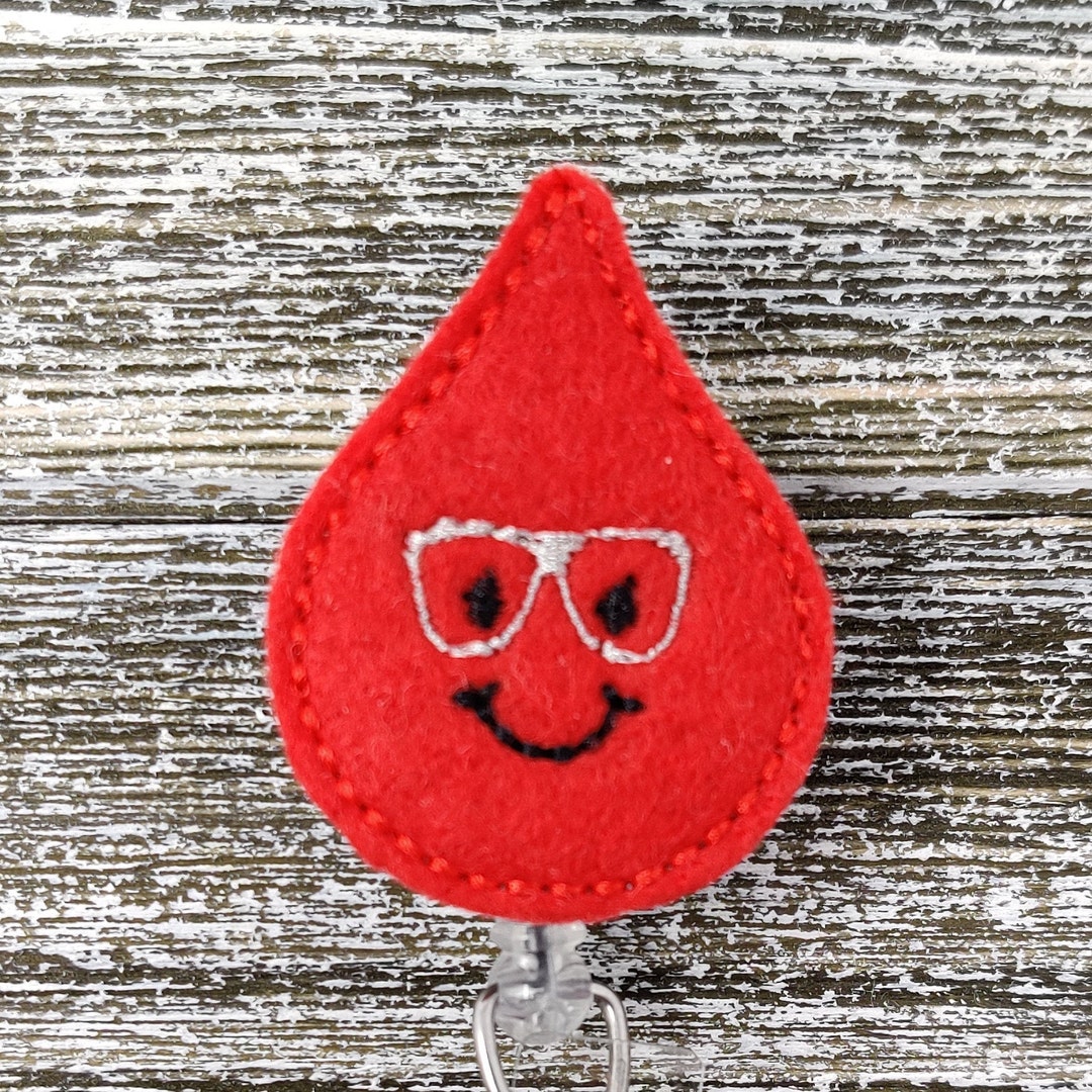Nerdy Blood Drop Retractable Badge Holder, Blood Drop Badge Holder ...