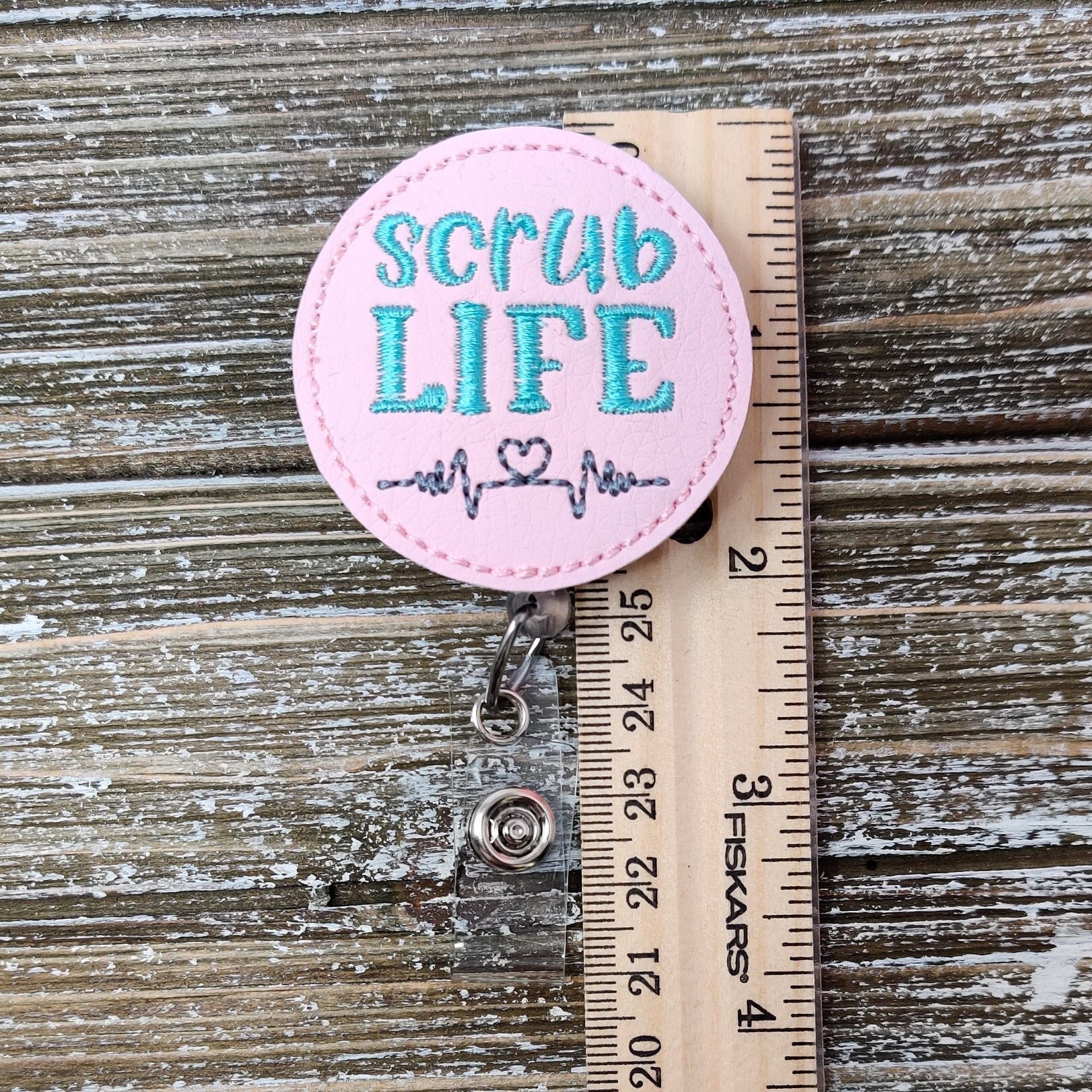 Pink Marine Vinyl Scrub Life Badge Holder Scrub Life Badge - Etsy