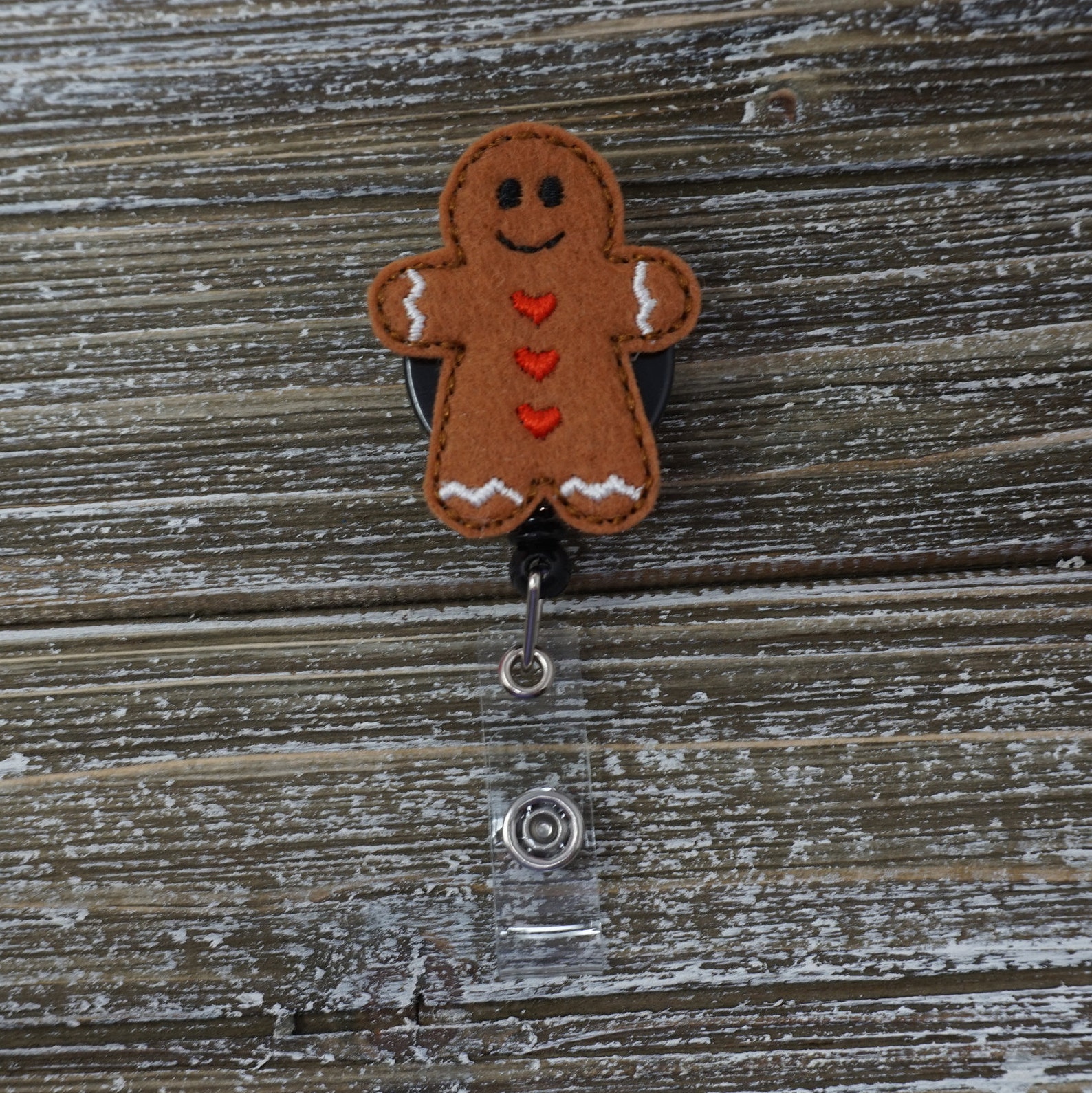 Gingerbread Man Badge Holder Gingerbread Man Badge Reel - Etsy