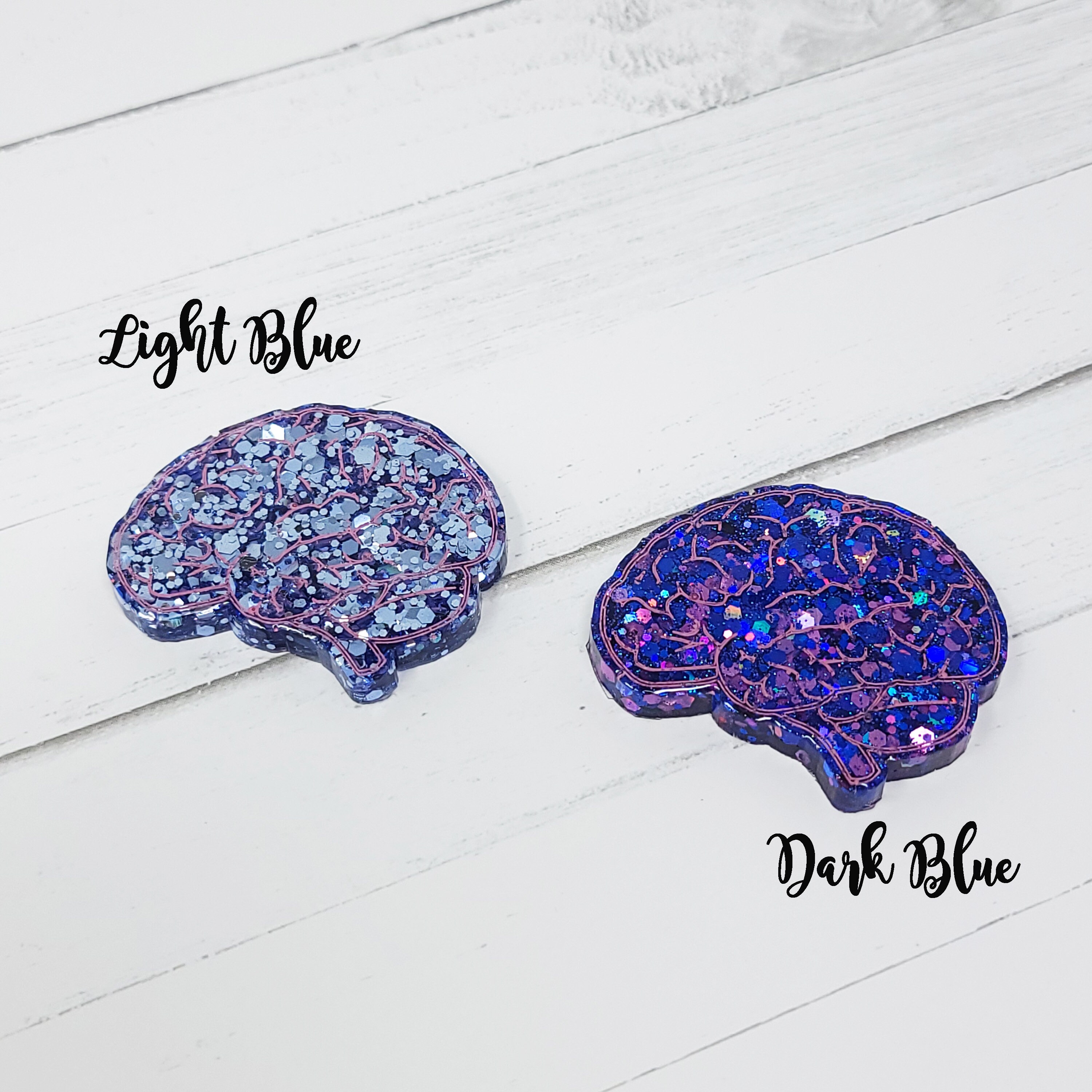 Multicolored Resin Brain Badge Holder Brain Badge Holder - Etsy