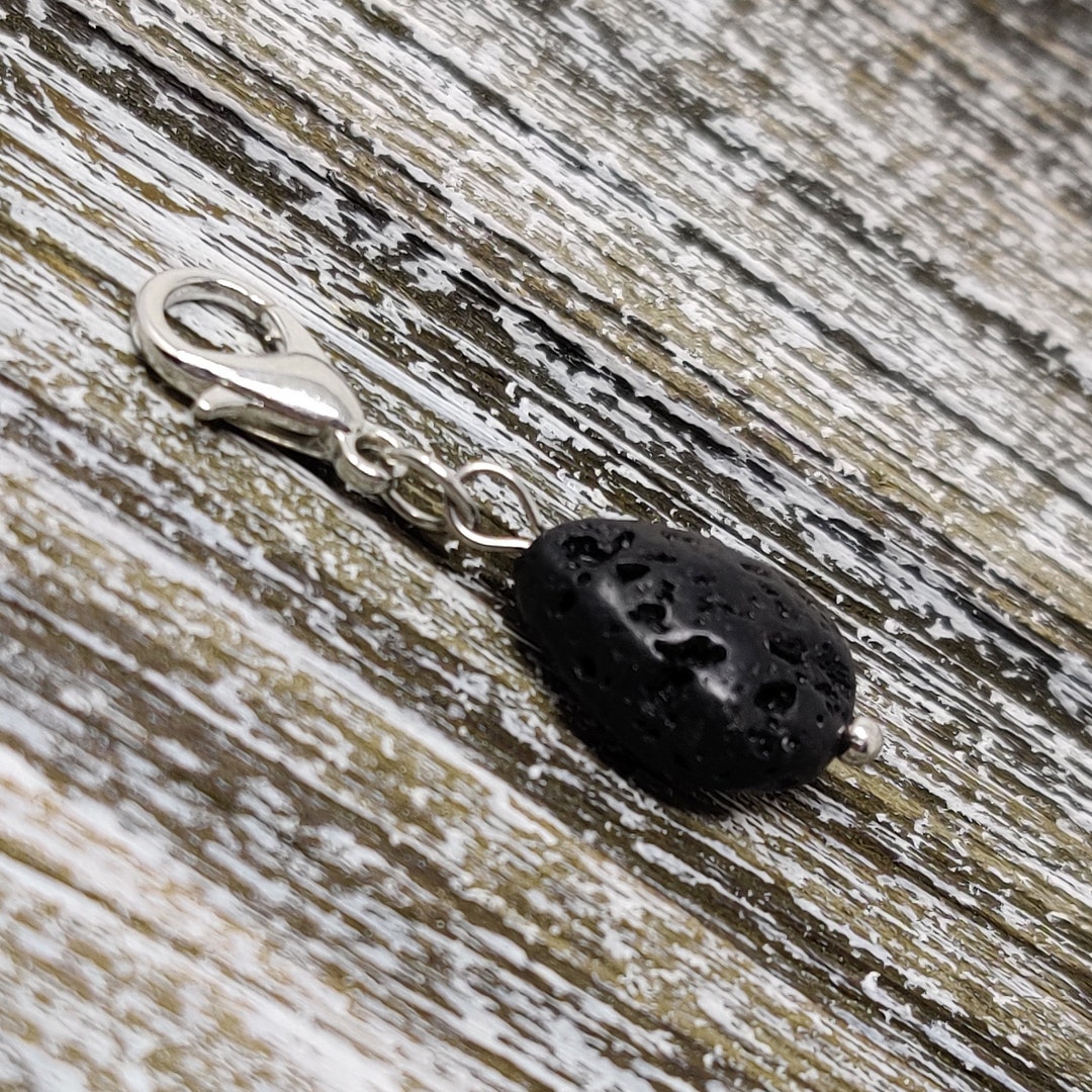 Tear Drop Lava Rock Charm With Lobster Clasp, Lava Rock Charm ...
