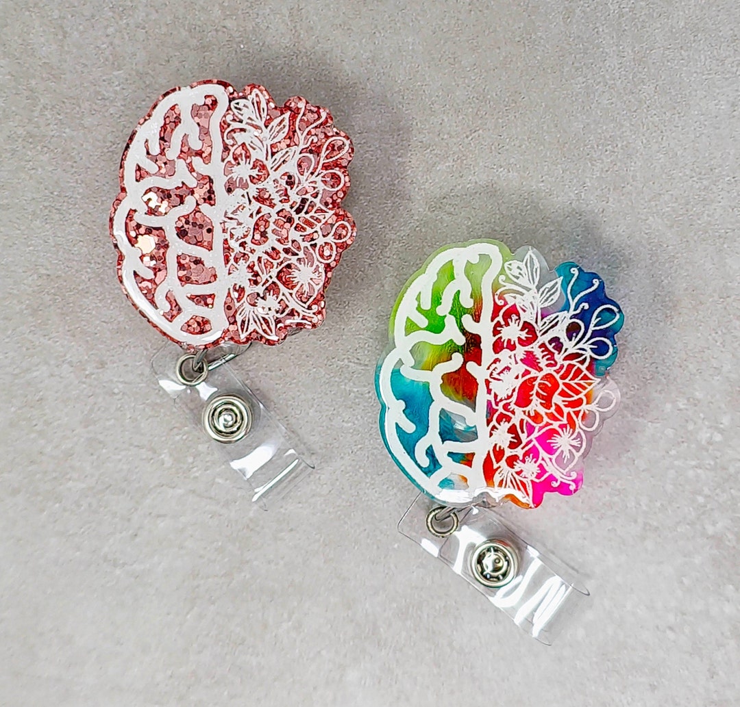 Resin Brain Badge Holder, Brain Badge Holder, Brain Badge Reel ...