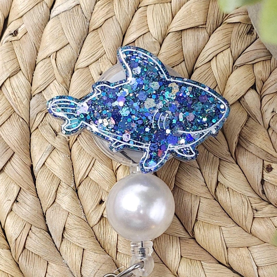 Great White Shark Retractable Badge Holder, Great White Shark Badge ...