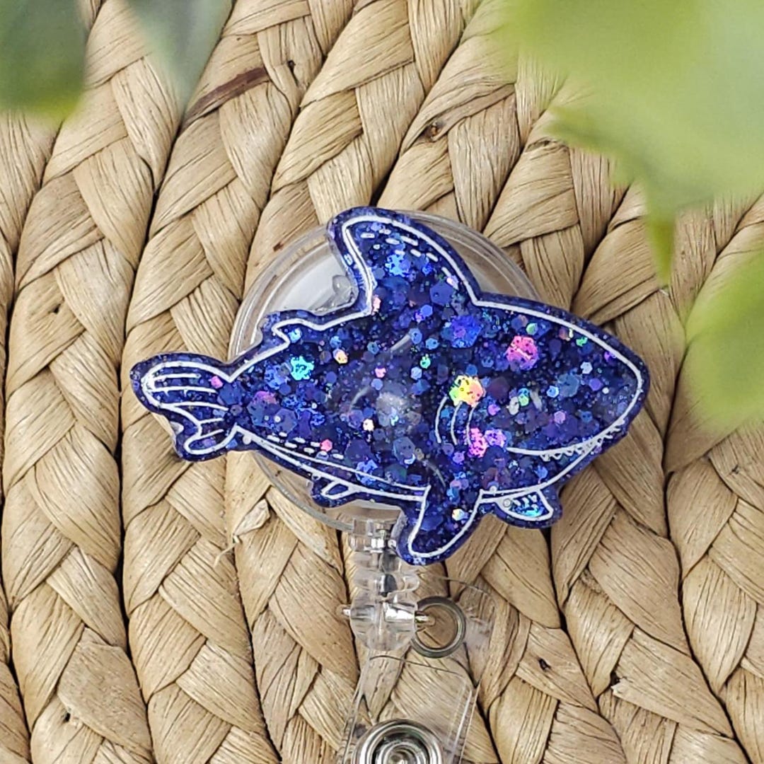 Great White Shark Retractable Badge Holder, Great White Shark Badge ...