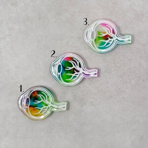 Rose Gold Glitter Resin Eyeball Badge Holder, Eye Badge Holder ...