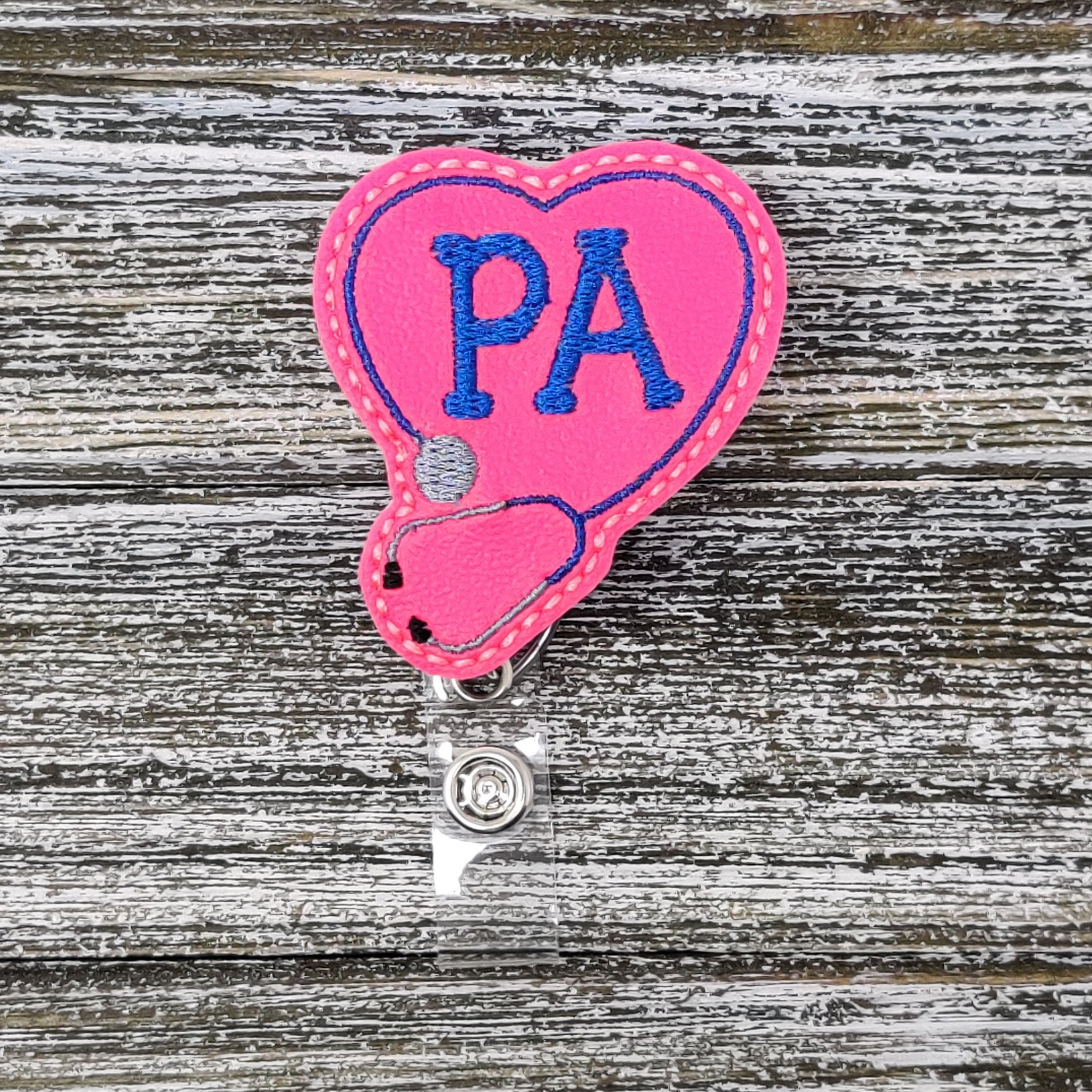 Bright Pink Marine Vinyl PA Badge Holder Physician Assistant - Etsy