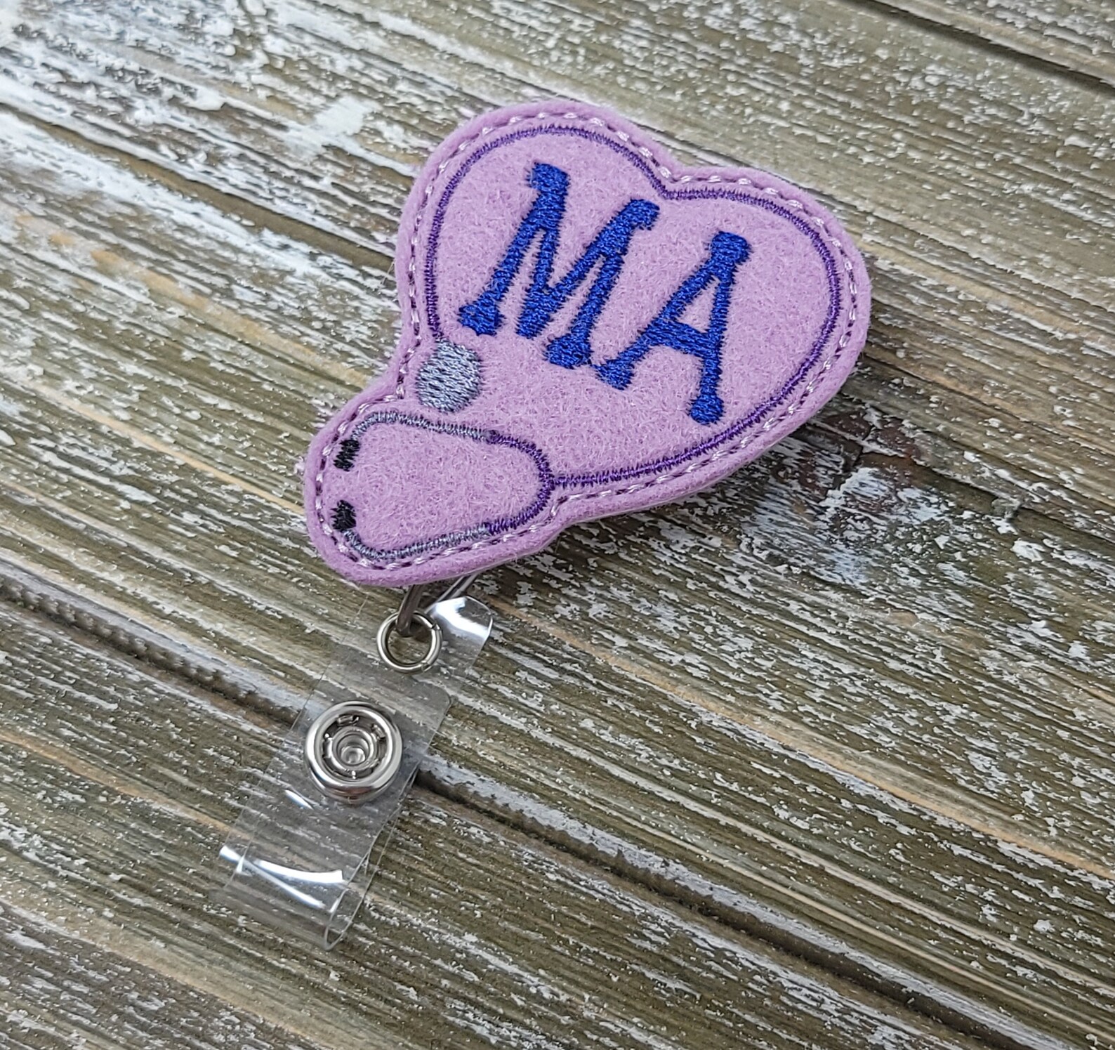 Lilac Felt Medical Assistant Badge Holder Medical Assistant - Etsy UK