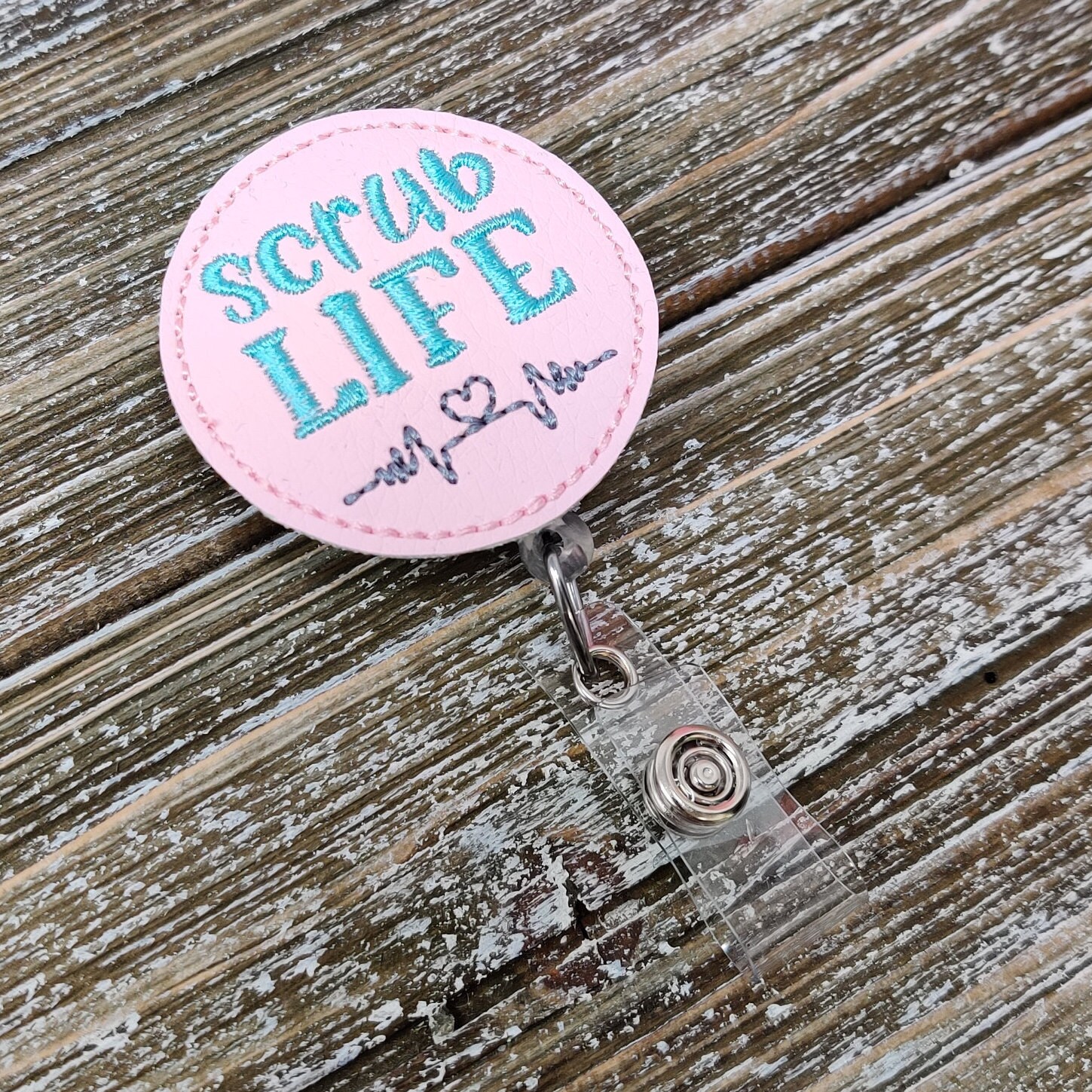 Pink Marine Vinyl Scrub Life Badge Holder Scrub Life Badge - Etsy