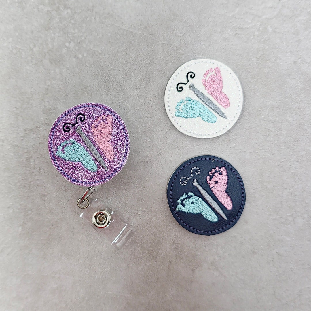 Vinyl Pregnancy Loss Awareness Badge Holder, OB Nurse Badge Holder ...