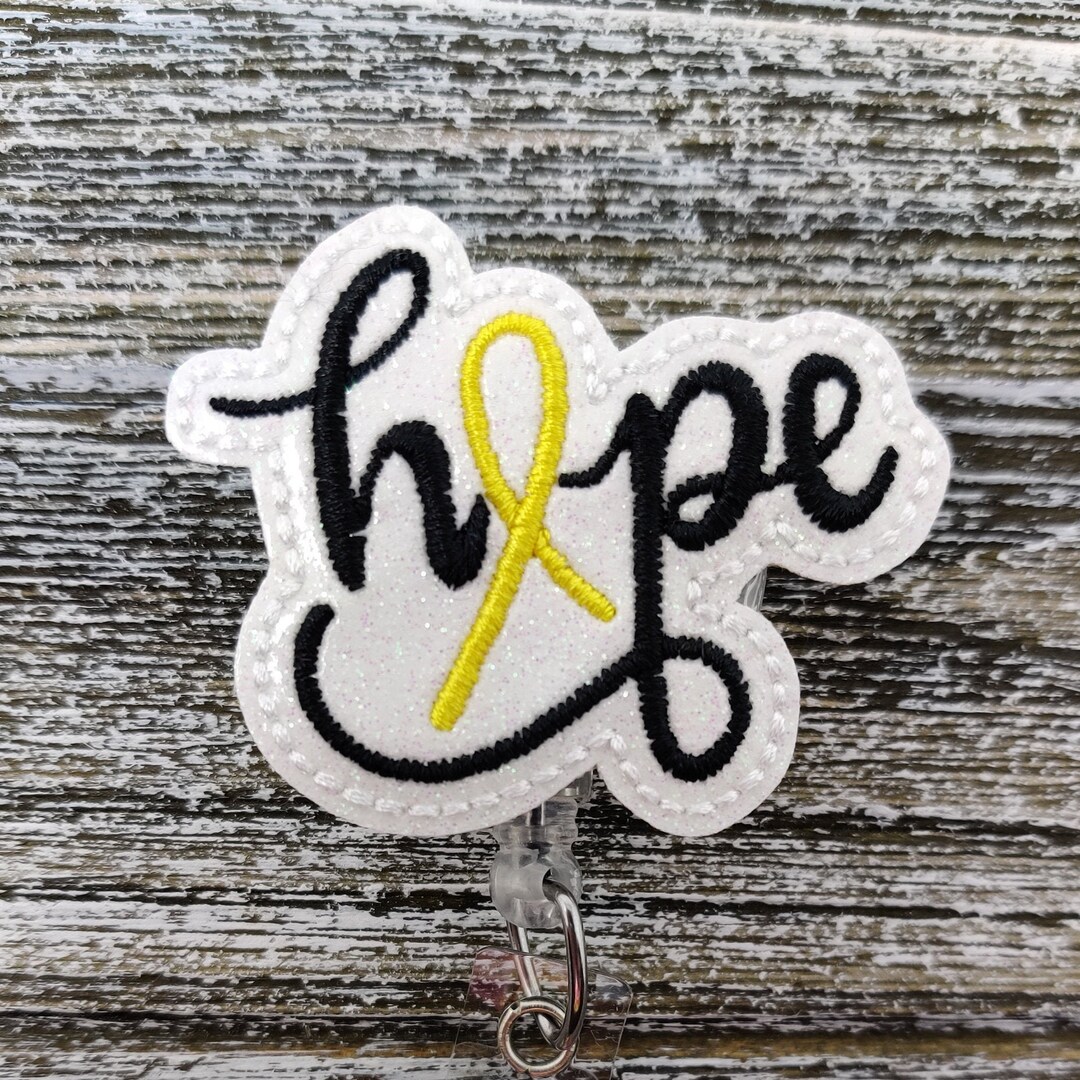 Hope Awareness Ribbon Badge Holder, Sarcoma Awareness Badge Holder ...