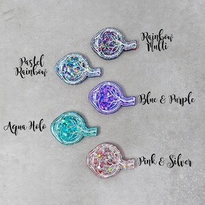 Rose Gold Glitter Resin Eyeball Badge Holder, Eye Badge Holder ...