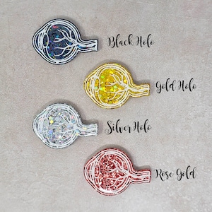 Rose Gold Glitter Resin Eyeball Badge Holder, Eye Badge Holder ...