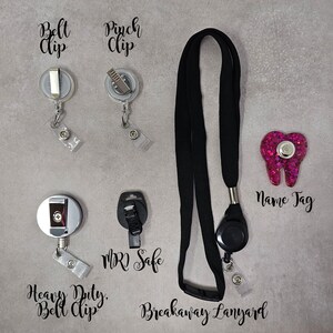 Glitter Vinyl OT Stethoscope Heart Badge Holder, Occupational Therapist ...