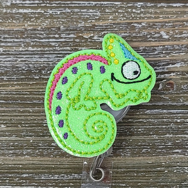 Chameleon Badge Holder - Etsy