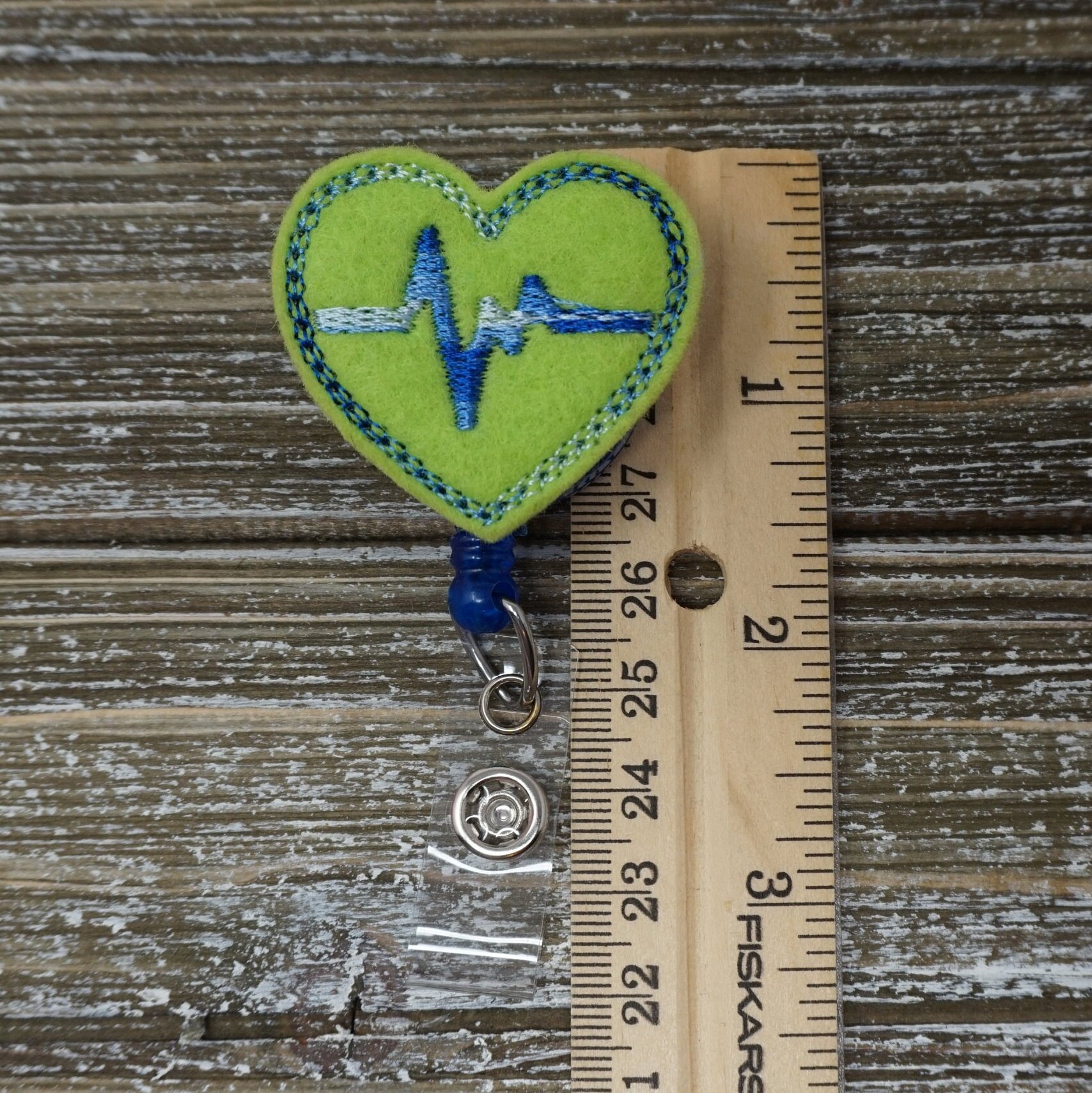 EKG Heart Retractable Badge Reel EKG Retractable Badge Reel - Etsy