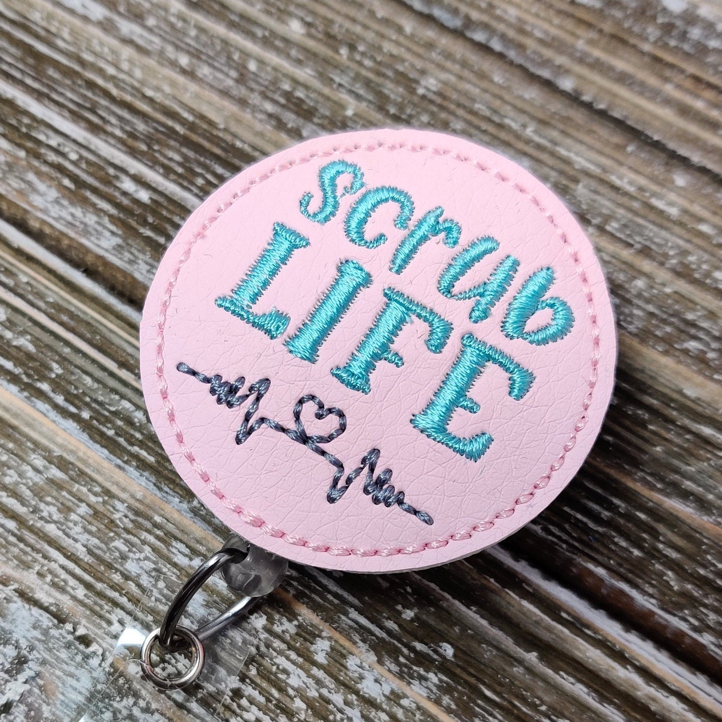 Pink Marine Vinyl Scrub Life Badge Holder Scrub Life Badge - Etsy