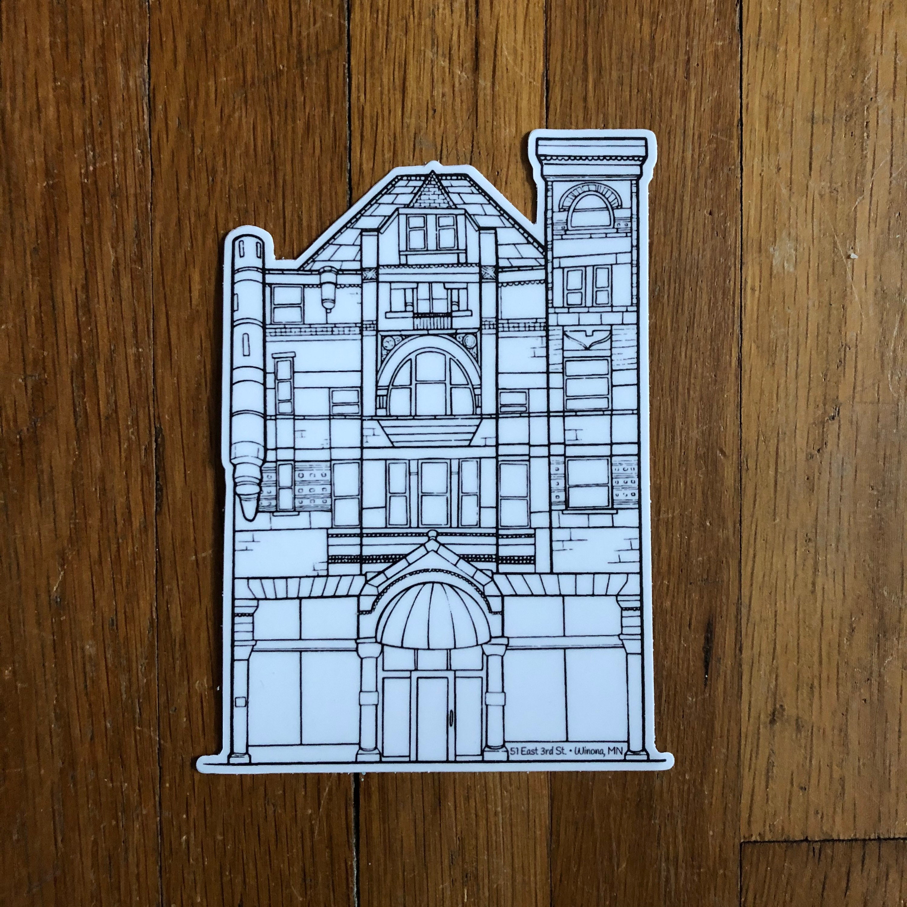 Winona Building Sticker Set | Stickers Are 4x5 | Mini Replicas of a ...