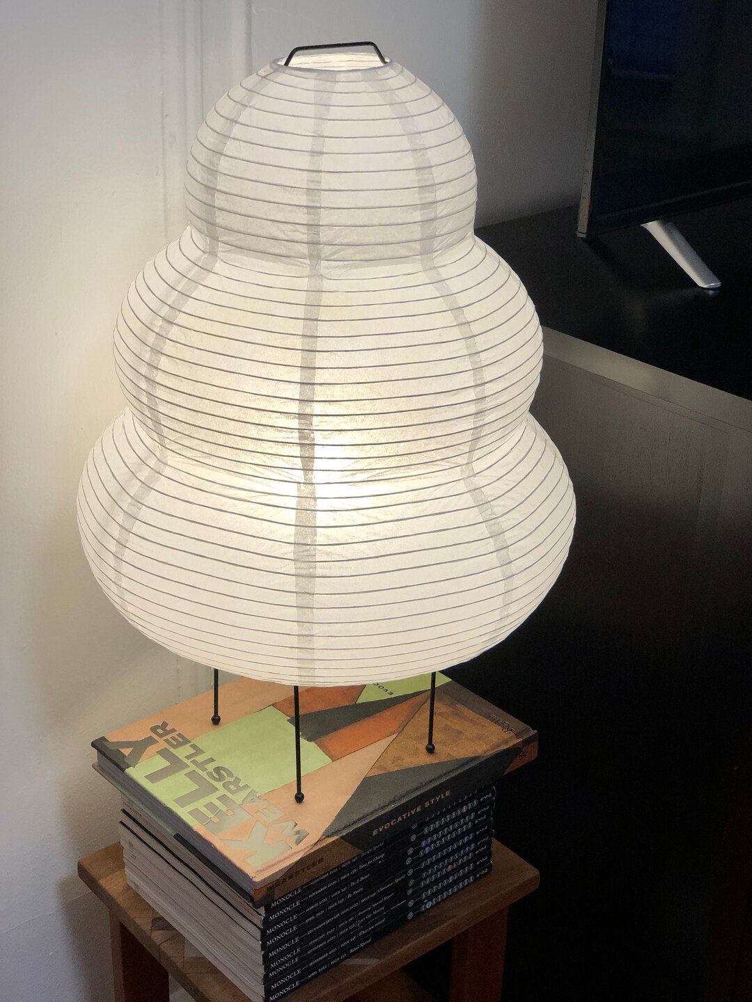 Japanese Paper Lamp Noguchi Akari Inspired Light With Bulb - Etsy