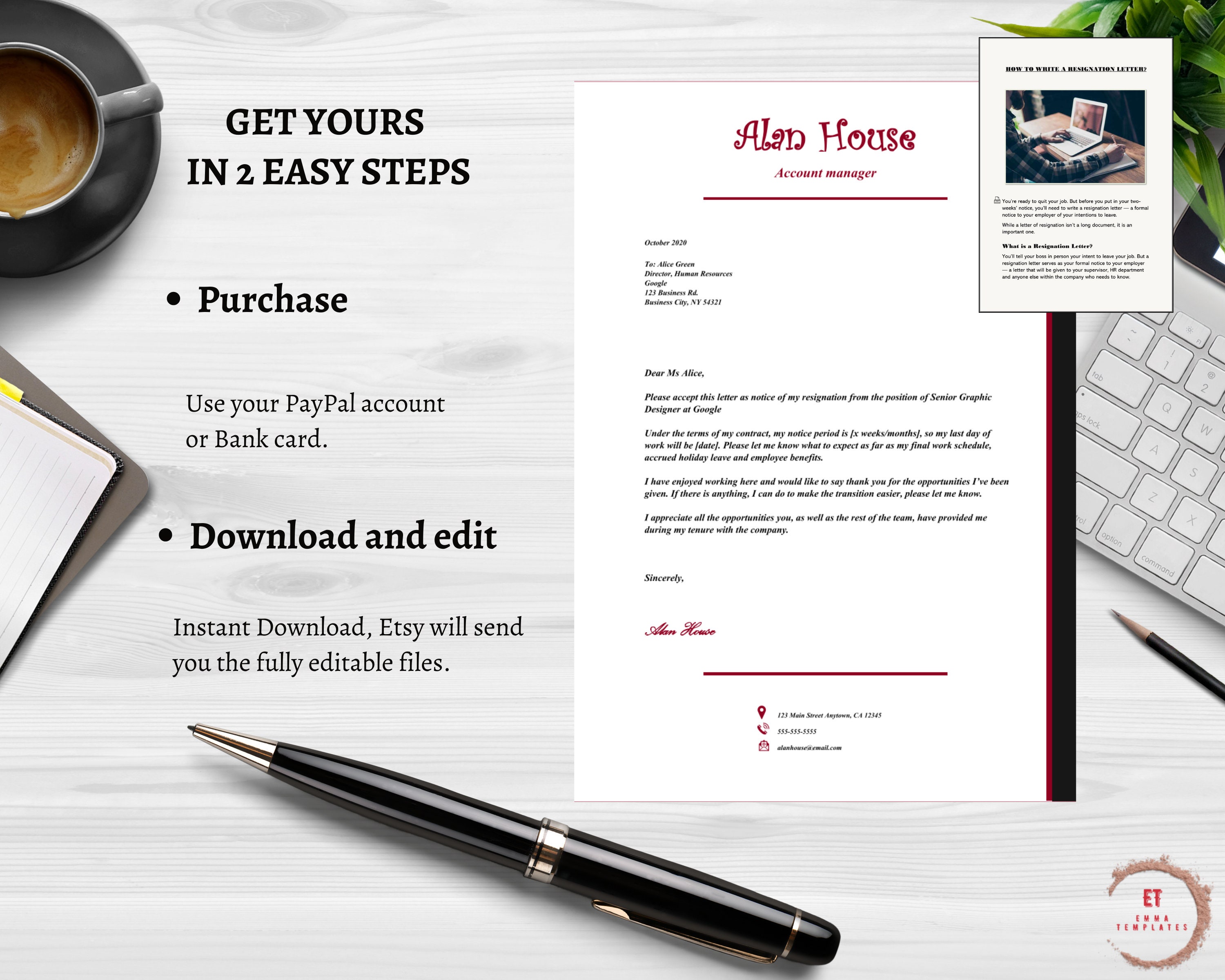 Resignation Letter | Resignation Notice | Termination Letter | Letter ...