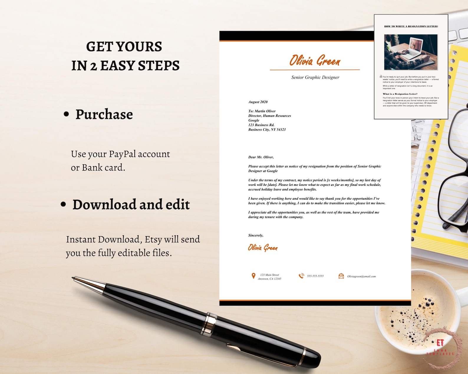 Resignation Letter | Resignation Notice | Termination Letter | Letter ...