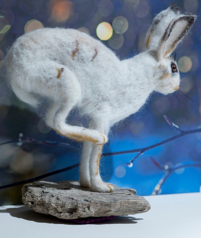 Snow Hare - Needle Felted, One of a Kind - Example Only, Now Sold - Etsy