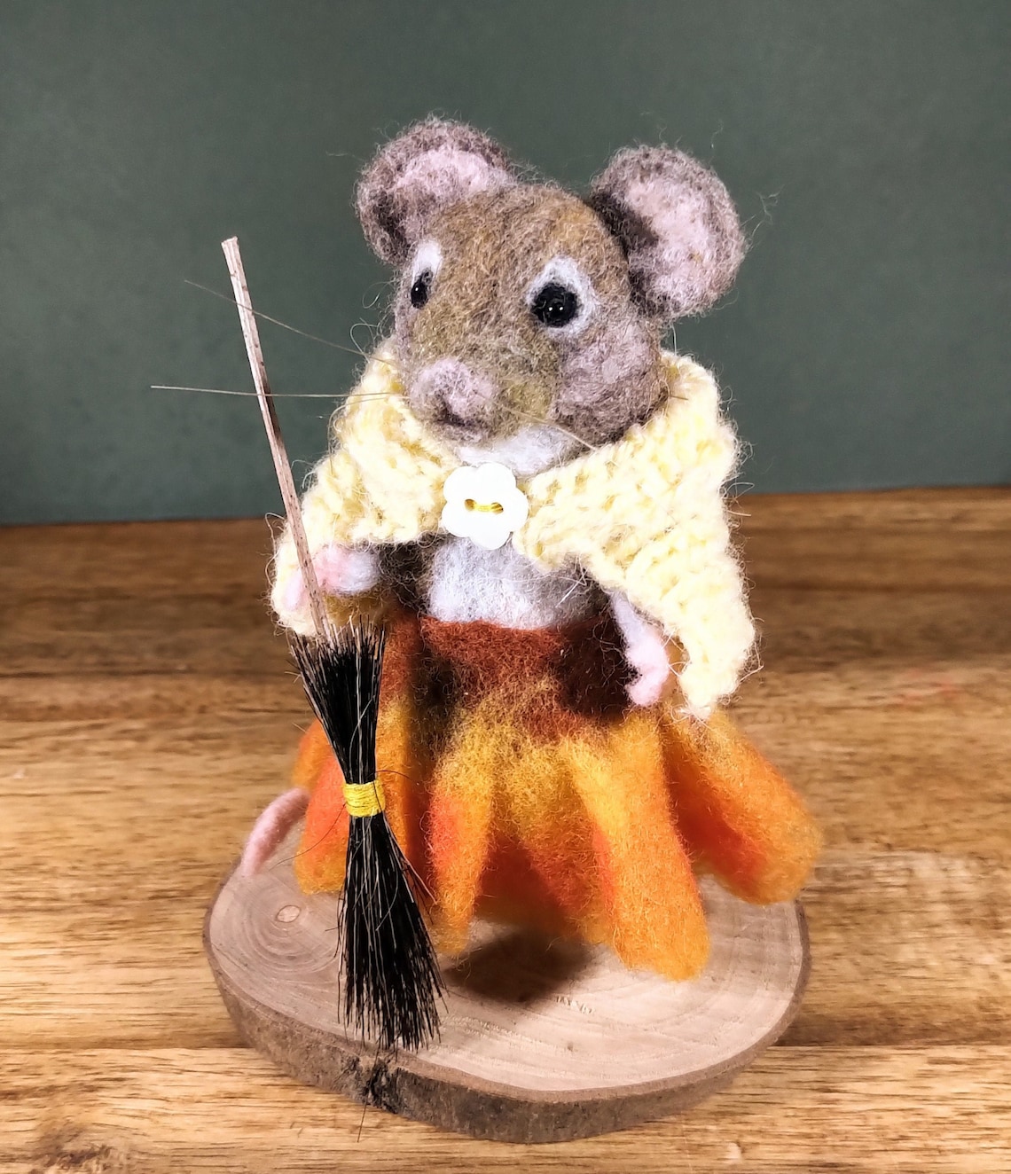 Needle Felted "granny Mouse"- One of A Kind, Hand Made, Unique Gift ...