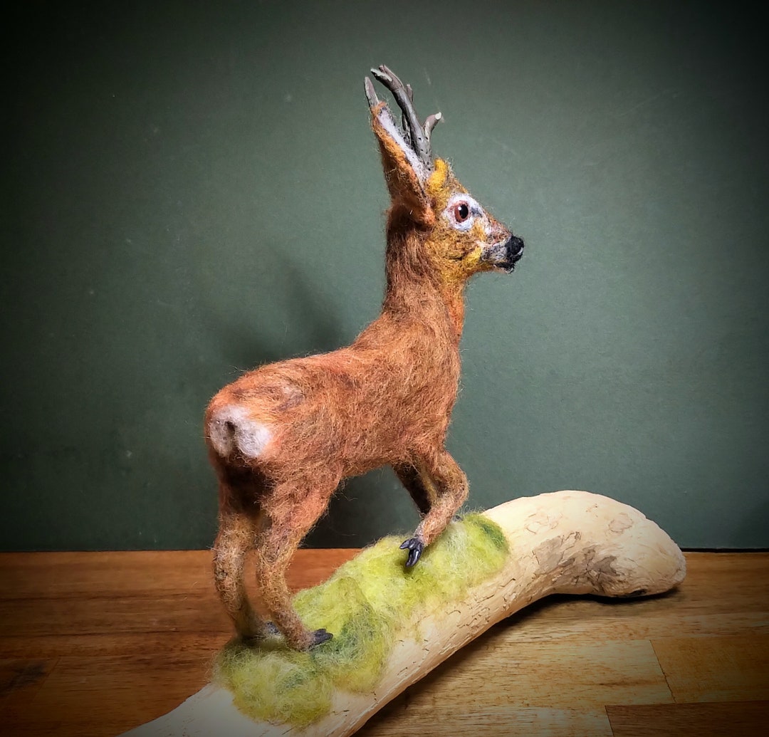 Felted Roe Deer, Needle Felted Animal, Roe Deer, Animal Sculpture, Roe ...