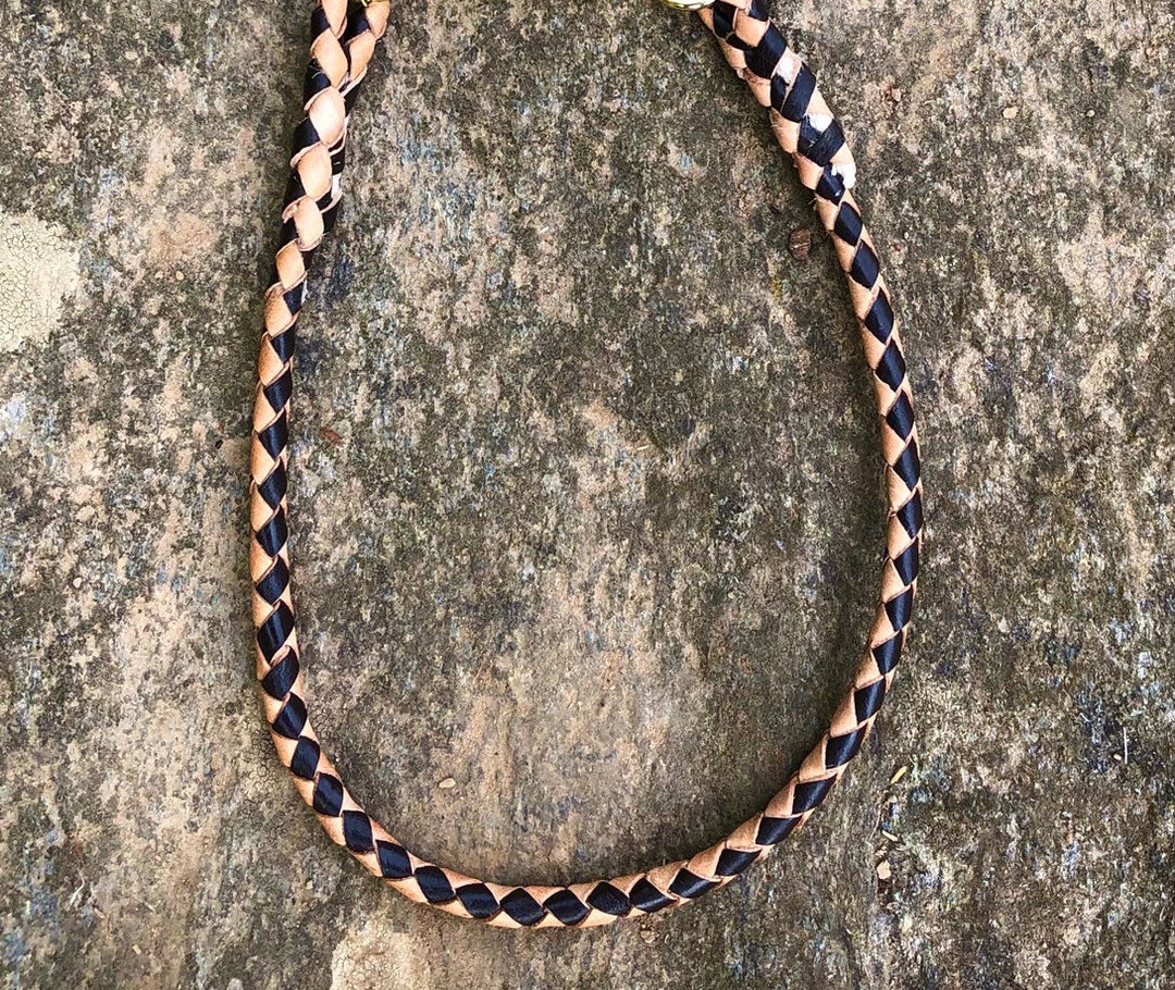 Dog Show Lead - Braided Leather Clip Lead - 2 Colours - Etsy