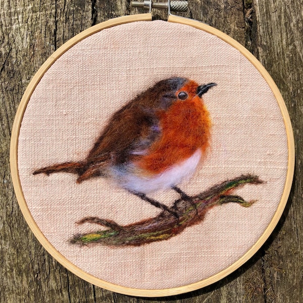 Needle Felted Robin - Etsy