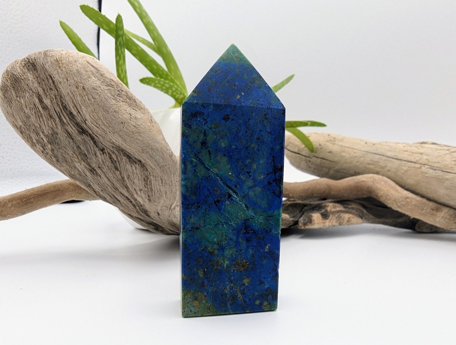Deep Blue Azurite Tower Matte Finish Azurite Malachite Chrysocolla ...