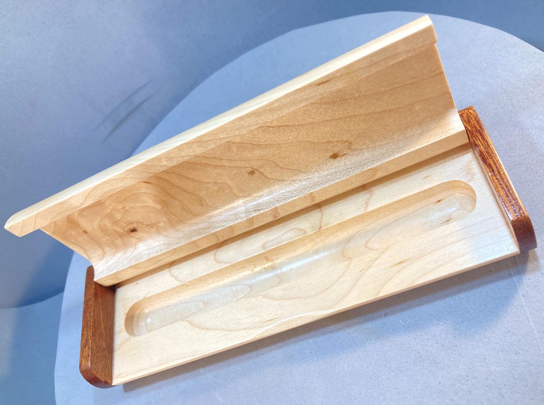 Maple & Rosewood Pen Gift Box - Narrow Pen Slot - Etsy