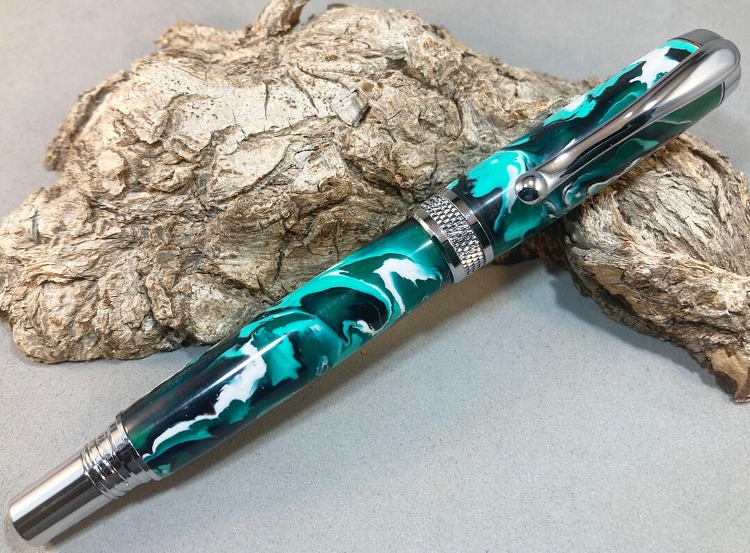 Interesting Rollerball Pen With Bright Chrome Plating and a Custom Cast ...