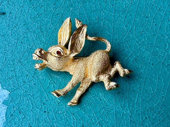 DEMOCRATIC political, running, DONKEY, pin, brooch, v… - Gem