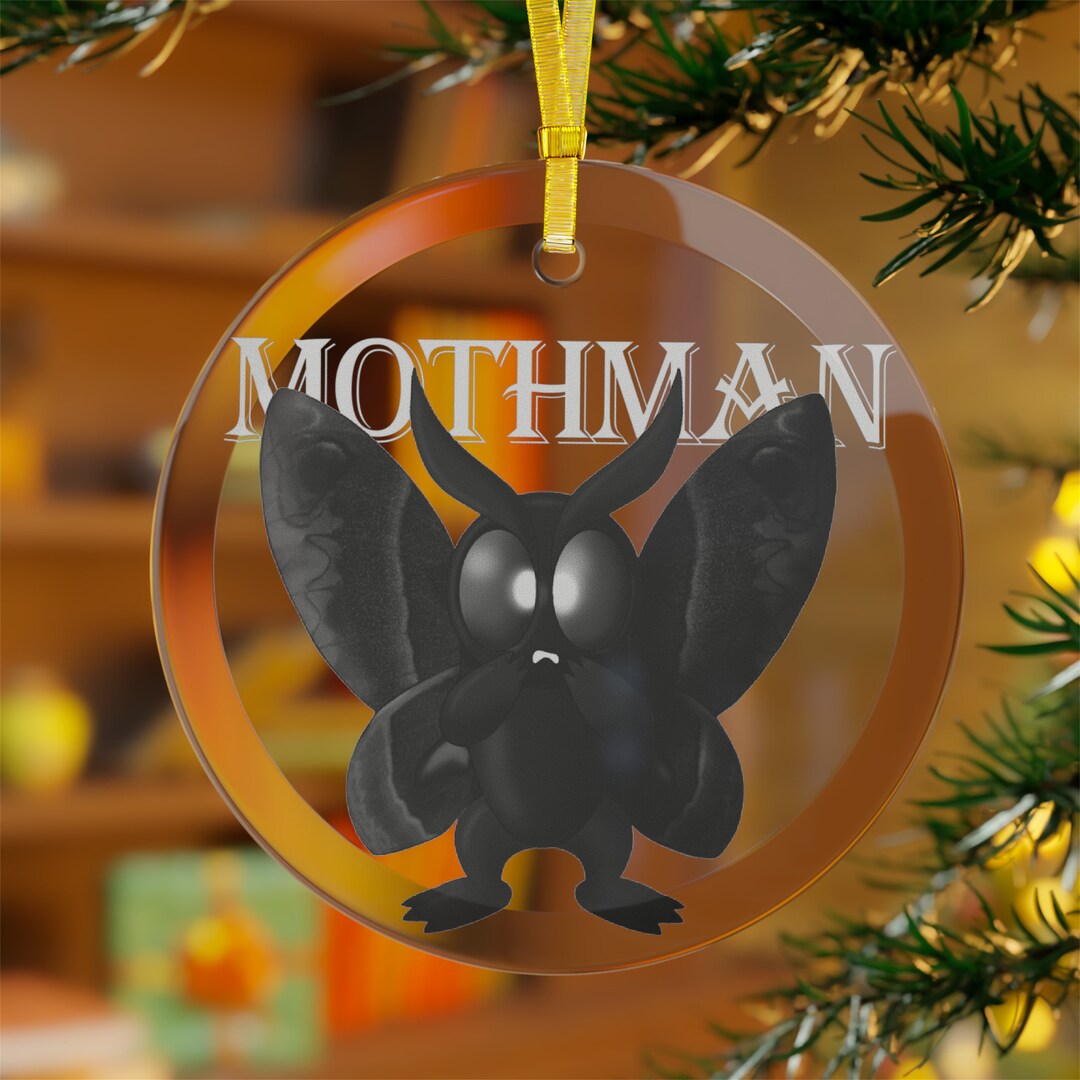 Mothman Glass Ornament Mothman Christmas Ornament Mothman Gift Cryptid ...
