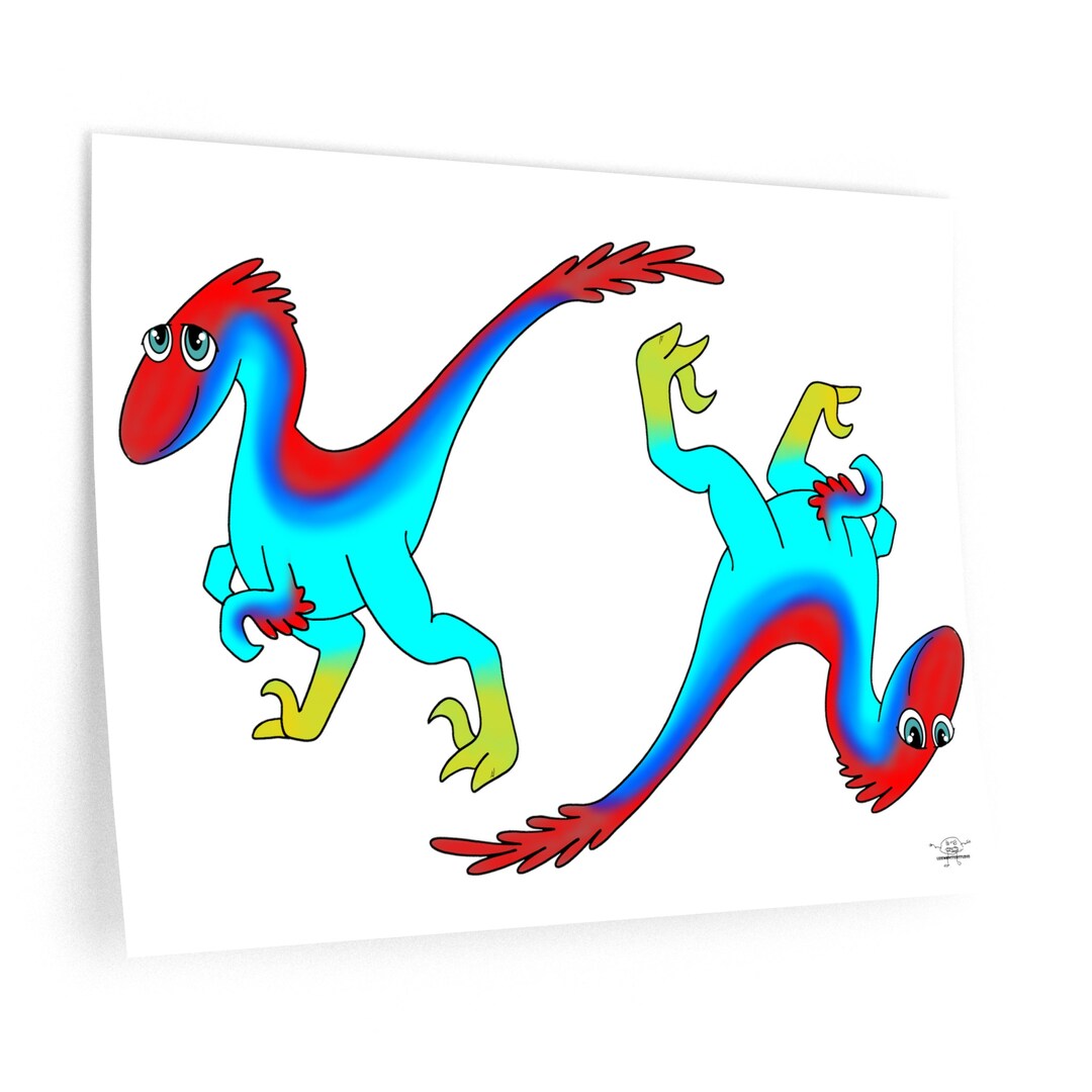 Velociraptor Wall Decal Dinosaur Decor Velociraptor Wall Art Kids Room ...