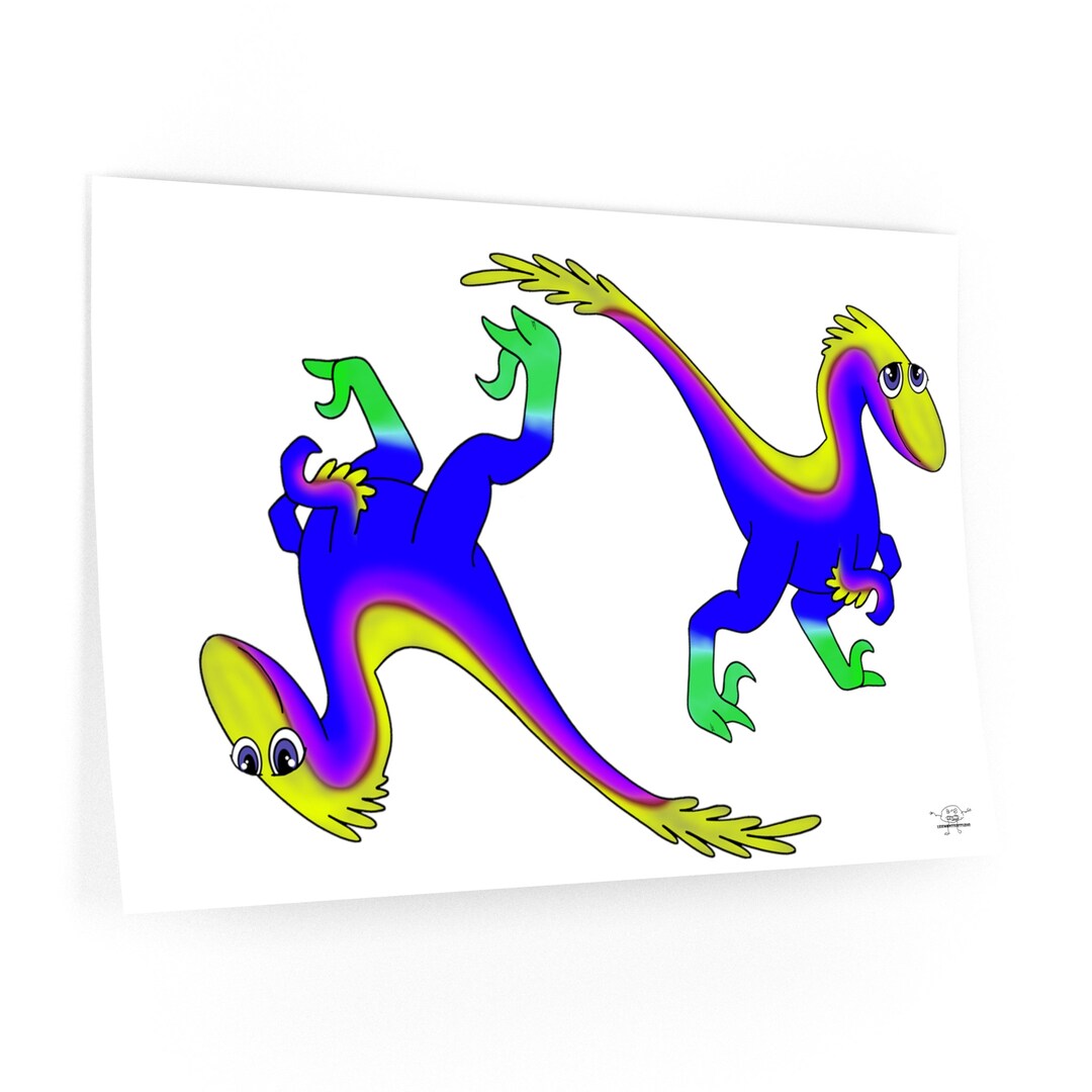 Velociraptor Wall Decal Dinosaur Decor Velociraptor Wall Art Kids Room ...
