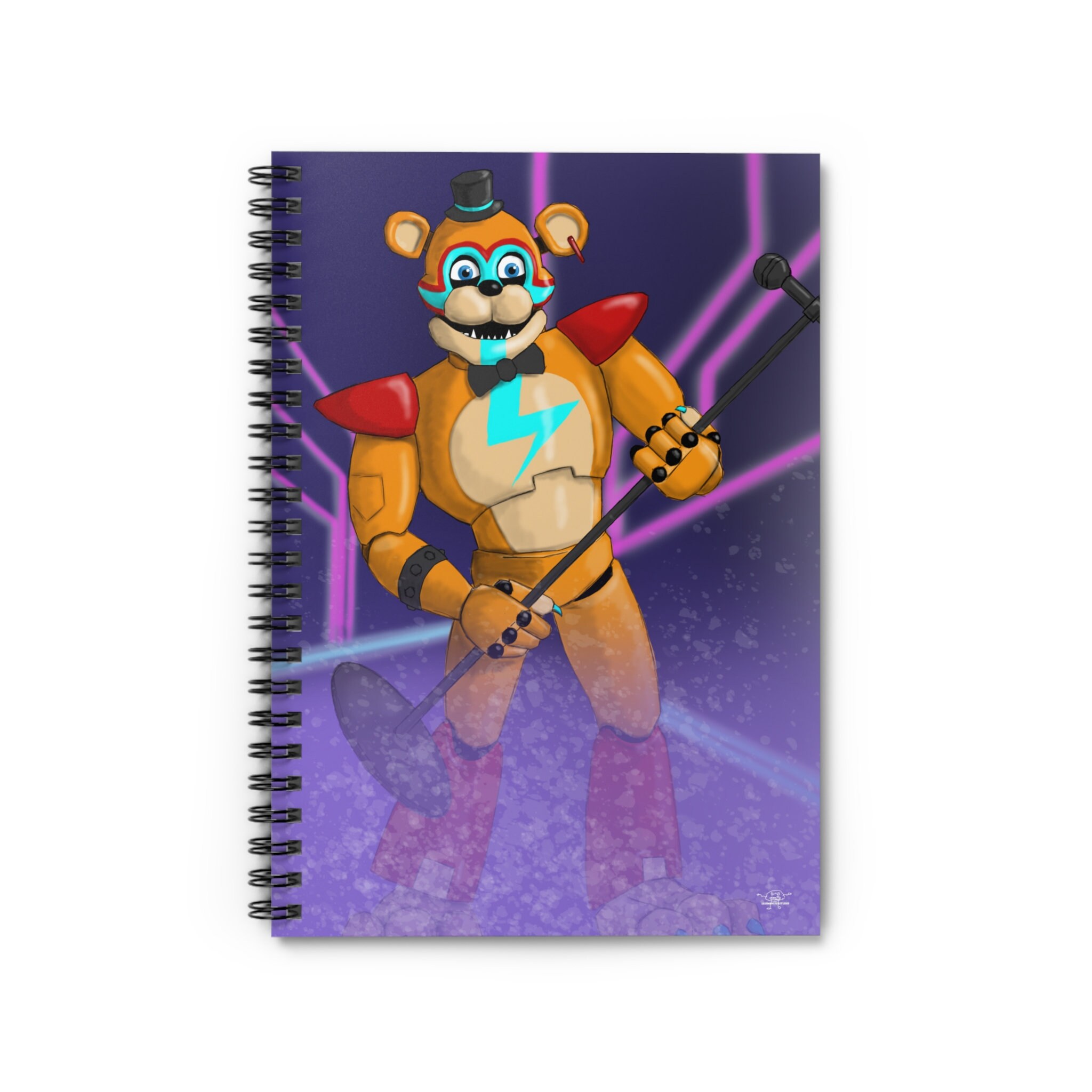 Glamrock Freddy FNAF Spiral Notebook College Ruled FNAF Notebook Five ...