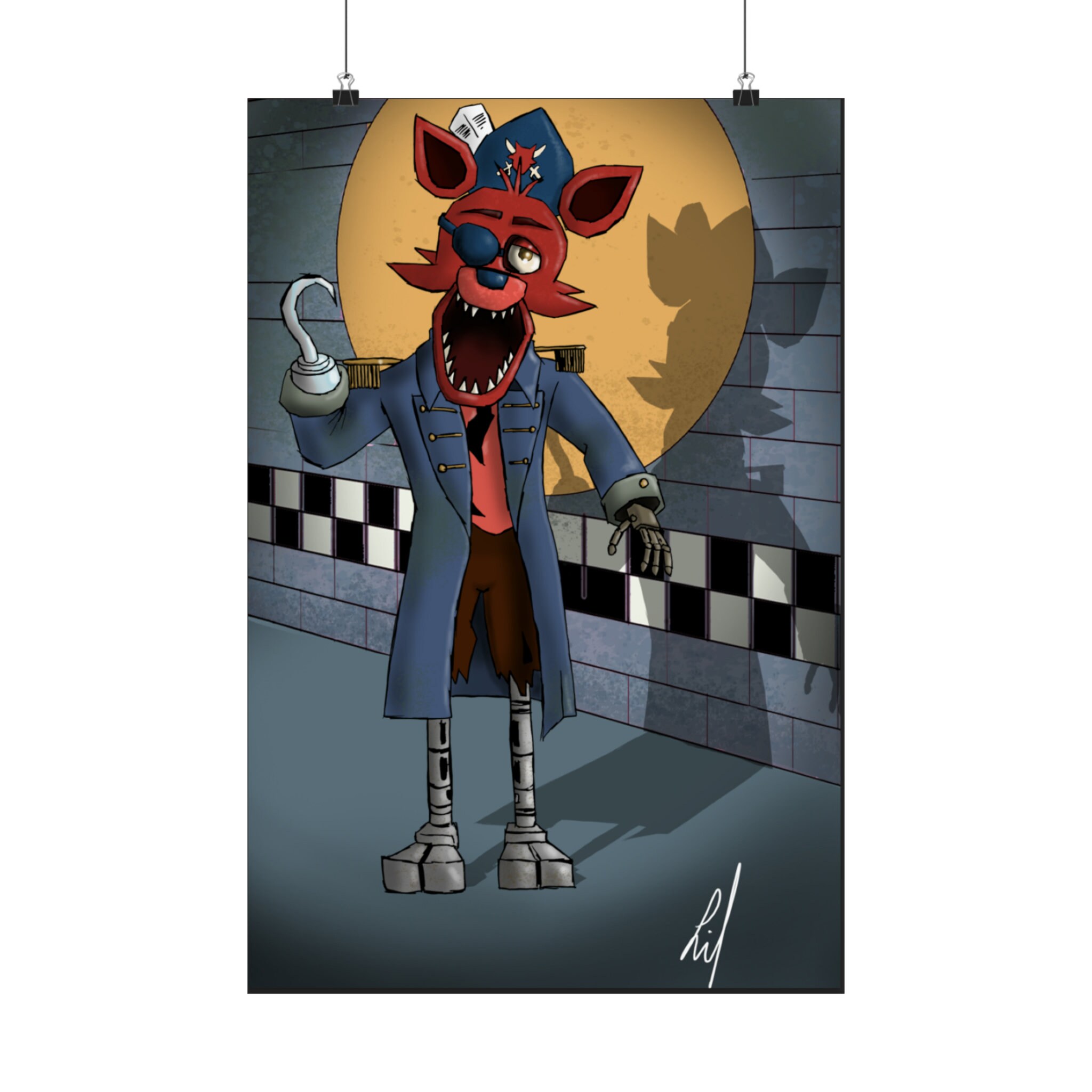 Foxy Vertical Posters FNAF Poster Matte Print FNAF Foxy Poster - Etsy
