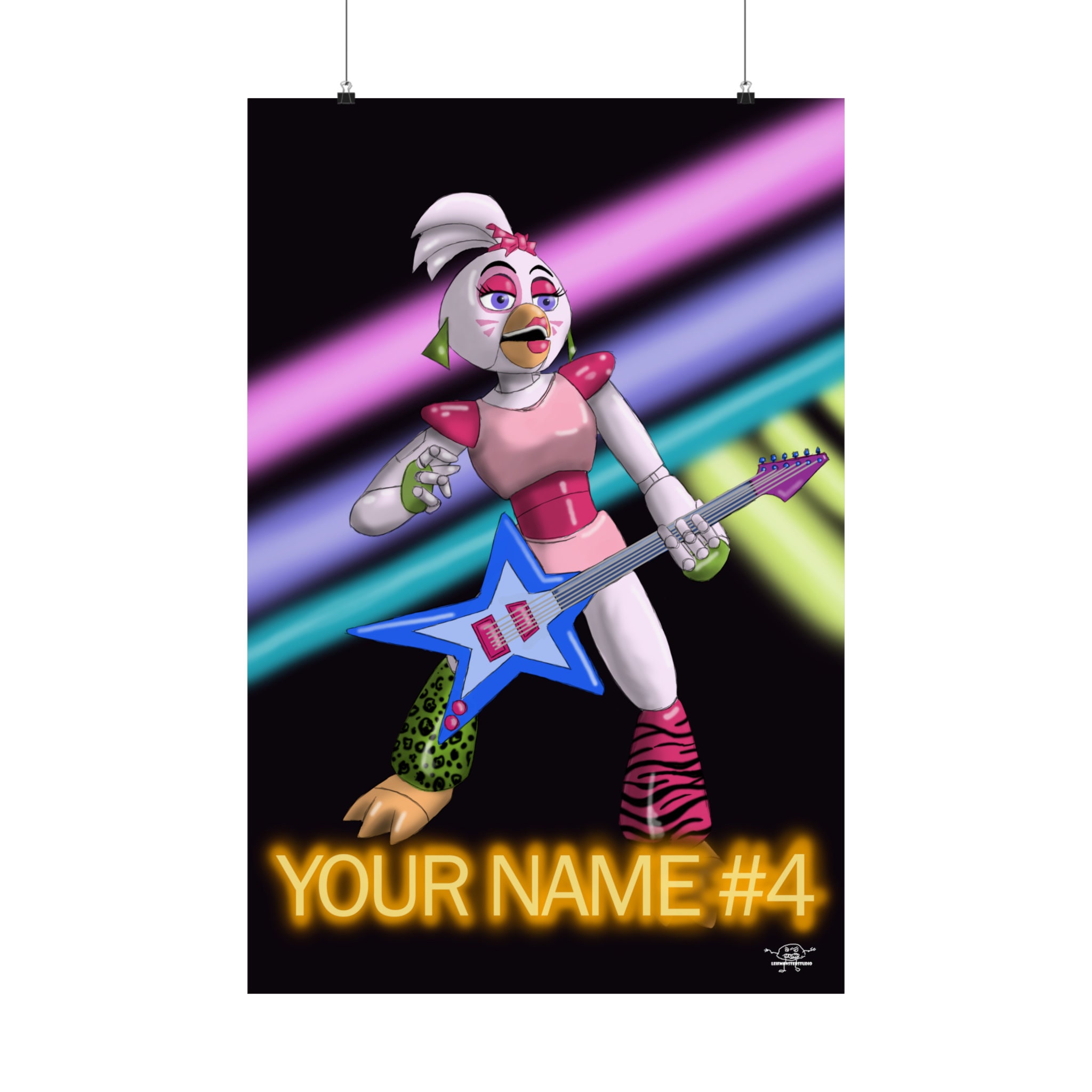 Personalized Glamrock Chica Poster FNAF Security Breach Poster Glamrock ...