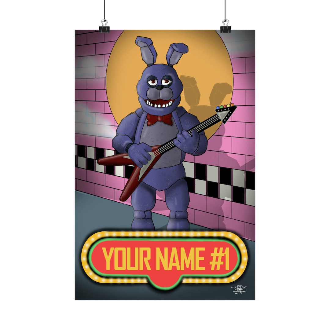 Personalized Bonnie Poster Gift FNAF Fanart Five Nights at Freddys ...