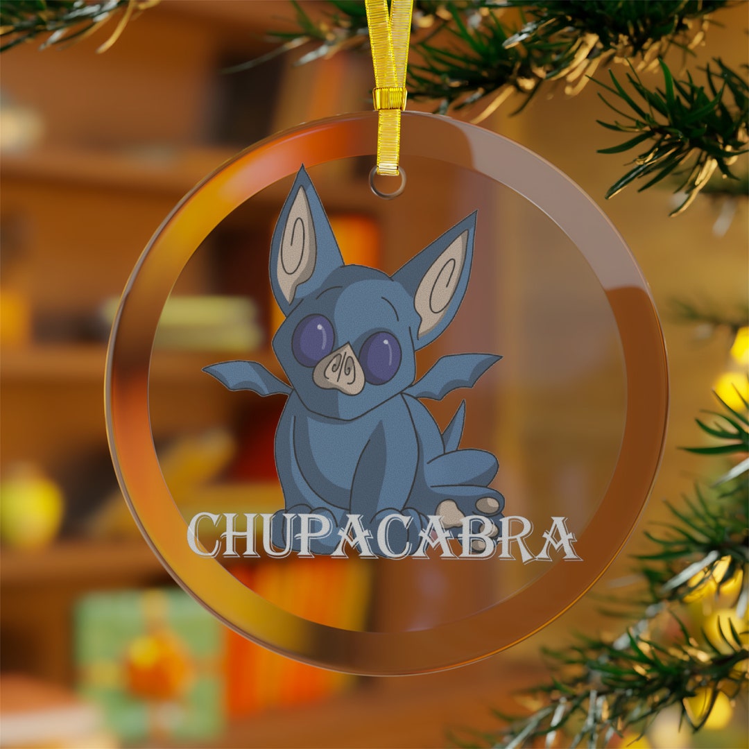 Chupacabra Glass Ornament Chupacabra Christmas Ornament Chupacabra T Cryptid Ornament Etsy