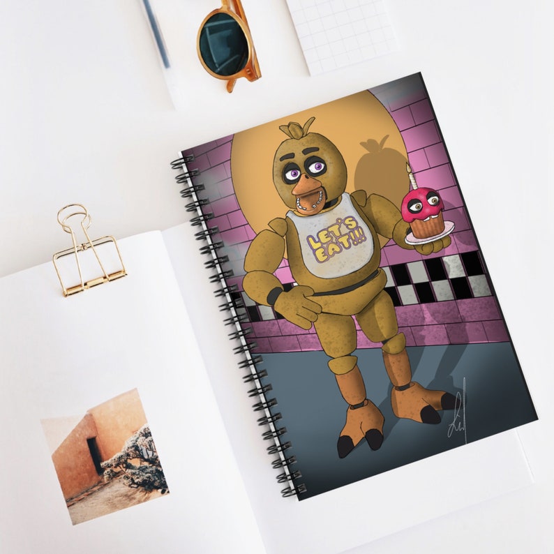 Chica FNAF Spiral Notebook College Ruled FNAF Notebook Five - Etsy
