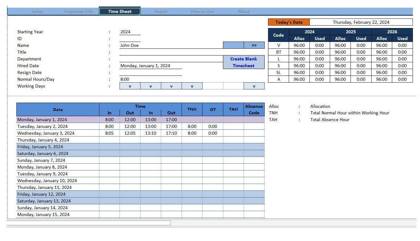 5 Automated Excel Timekeeping Templates & Time Sheet Tools for Business ...
