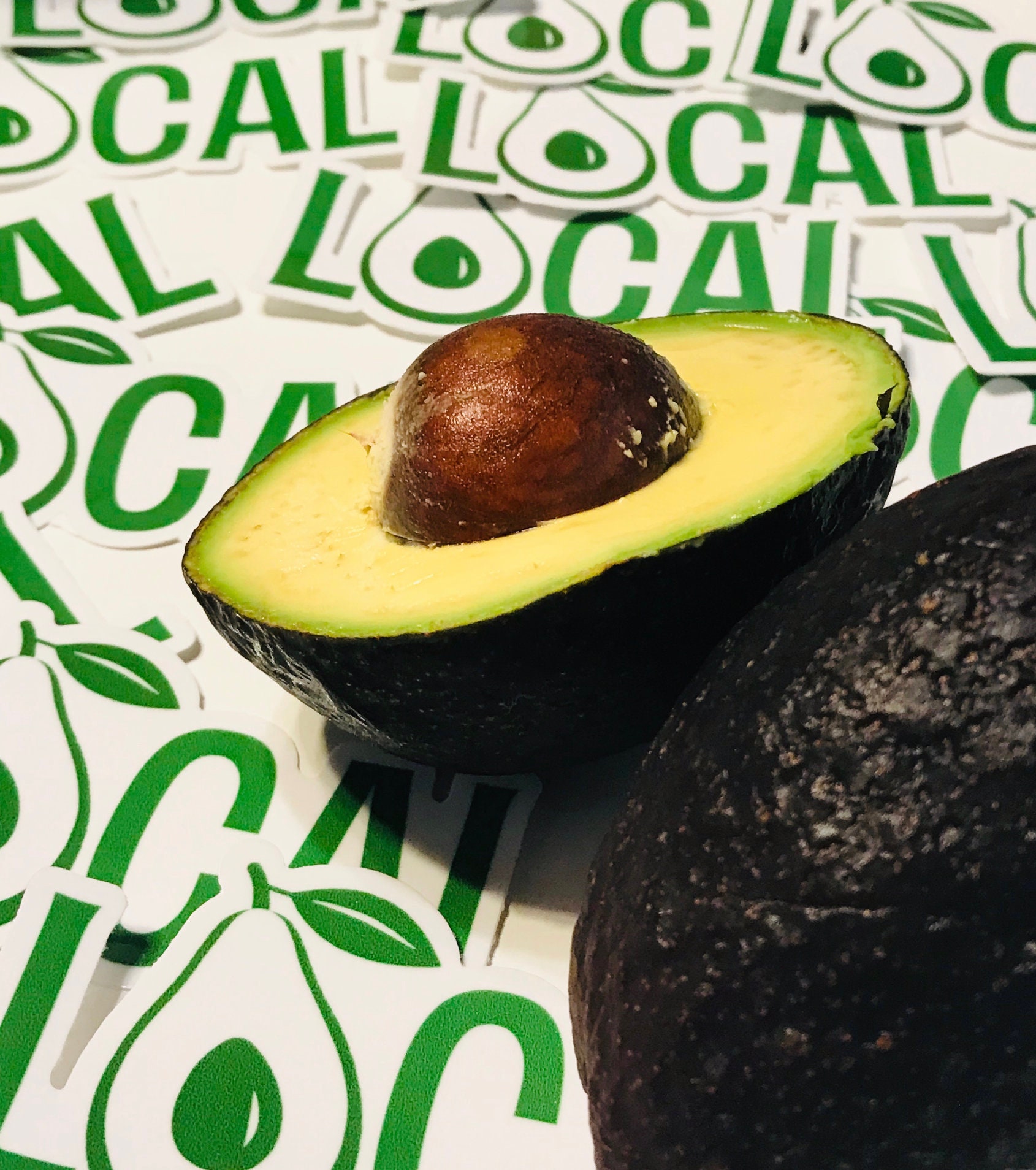 The Original LOCAL AVOCADO Sticker, 4" X 2" Glossy 3 Mil Laminated Die ...