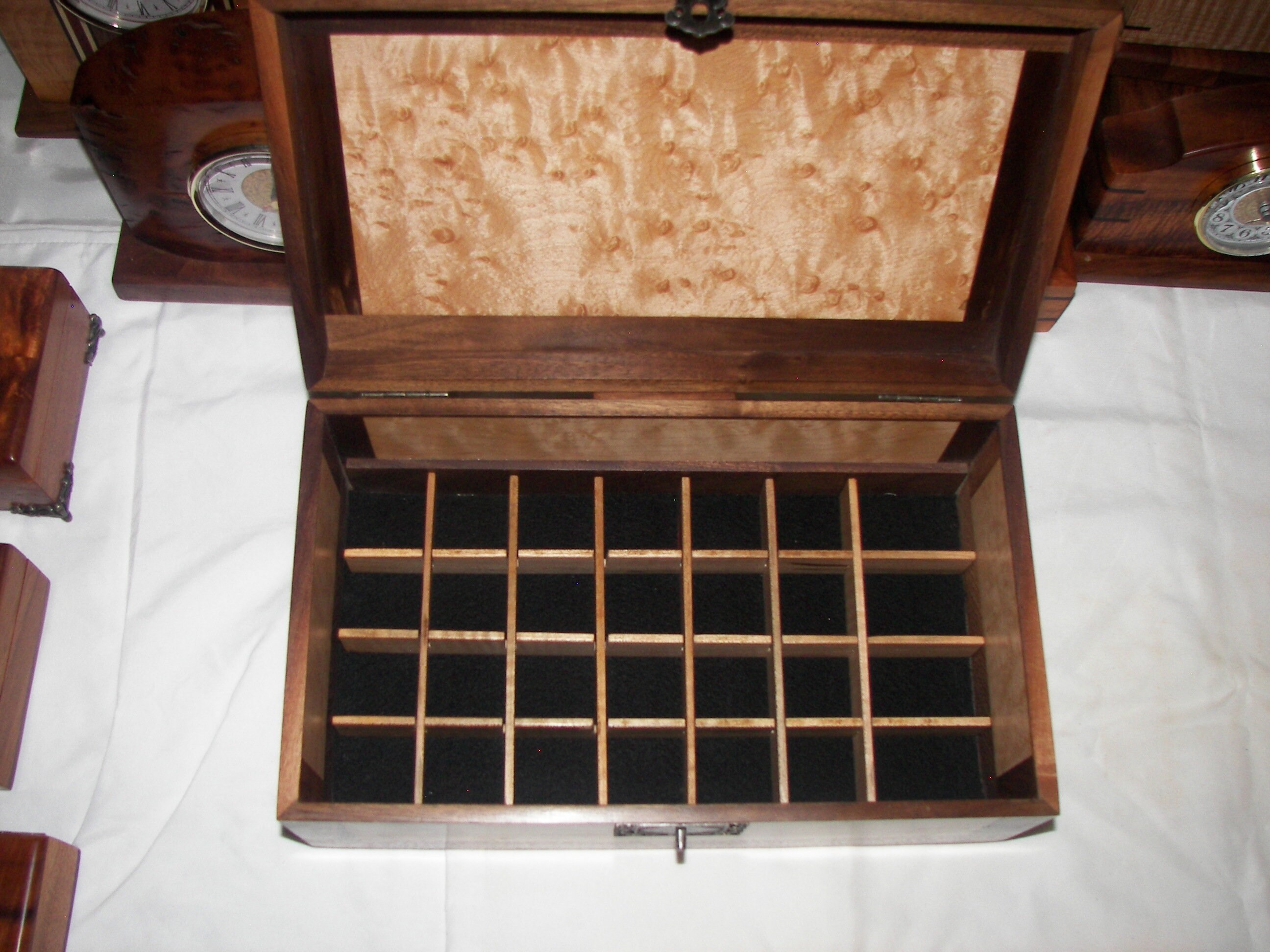 Fancy Walnut and Birdseye Maple Jewelry Box 100_4838 - Etsy