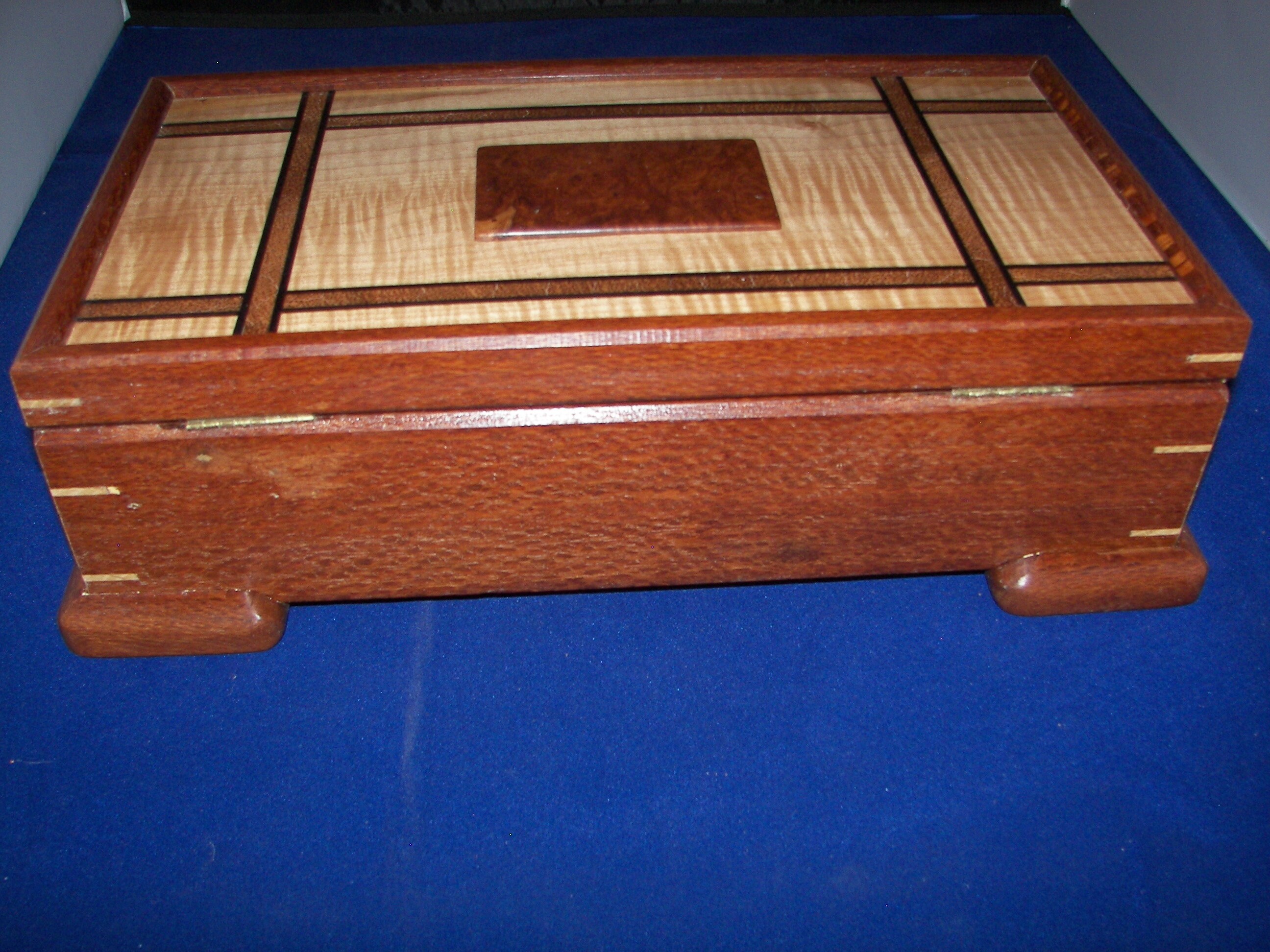 Handmade Exotic Wood Jewelry Box: Leopardwood, Tiger Maple & Ebony - Etsy