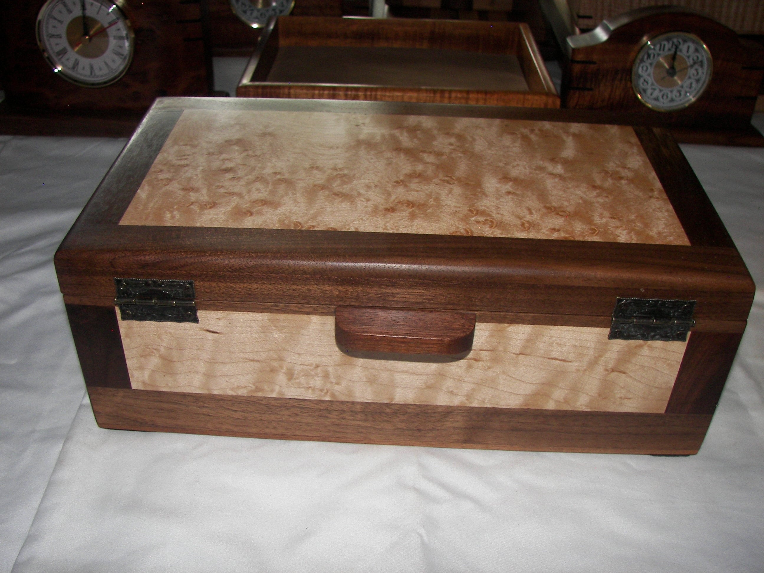 Fancy Walnut and Birdseye Maple Jewelry Box 100_4838 - Etsy