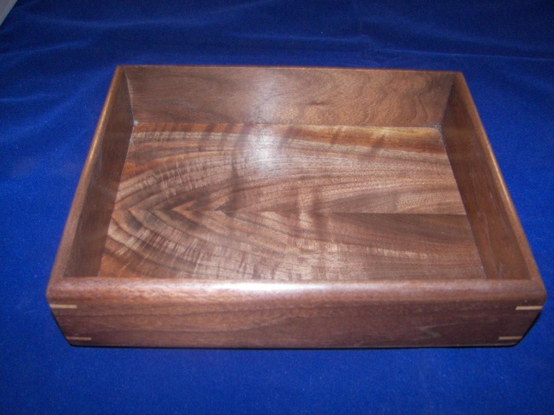 Wood Tray / Beautiful Walnut Valet Tray / Desk Tray [100_3352] - Etsy
