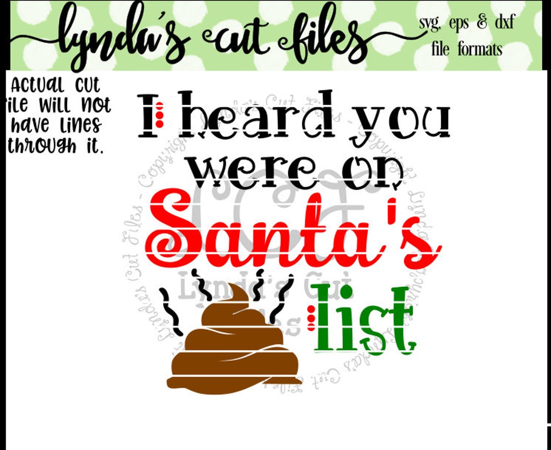 I Heard You Were on Santa's Poop List/christmas/funny Toilet Paper/poop ...