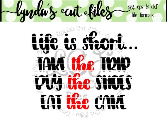 Life is Short SVG/DXF/EPS File | Etsy